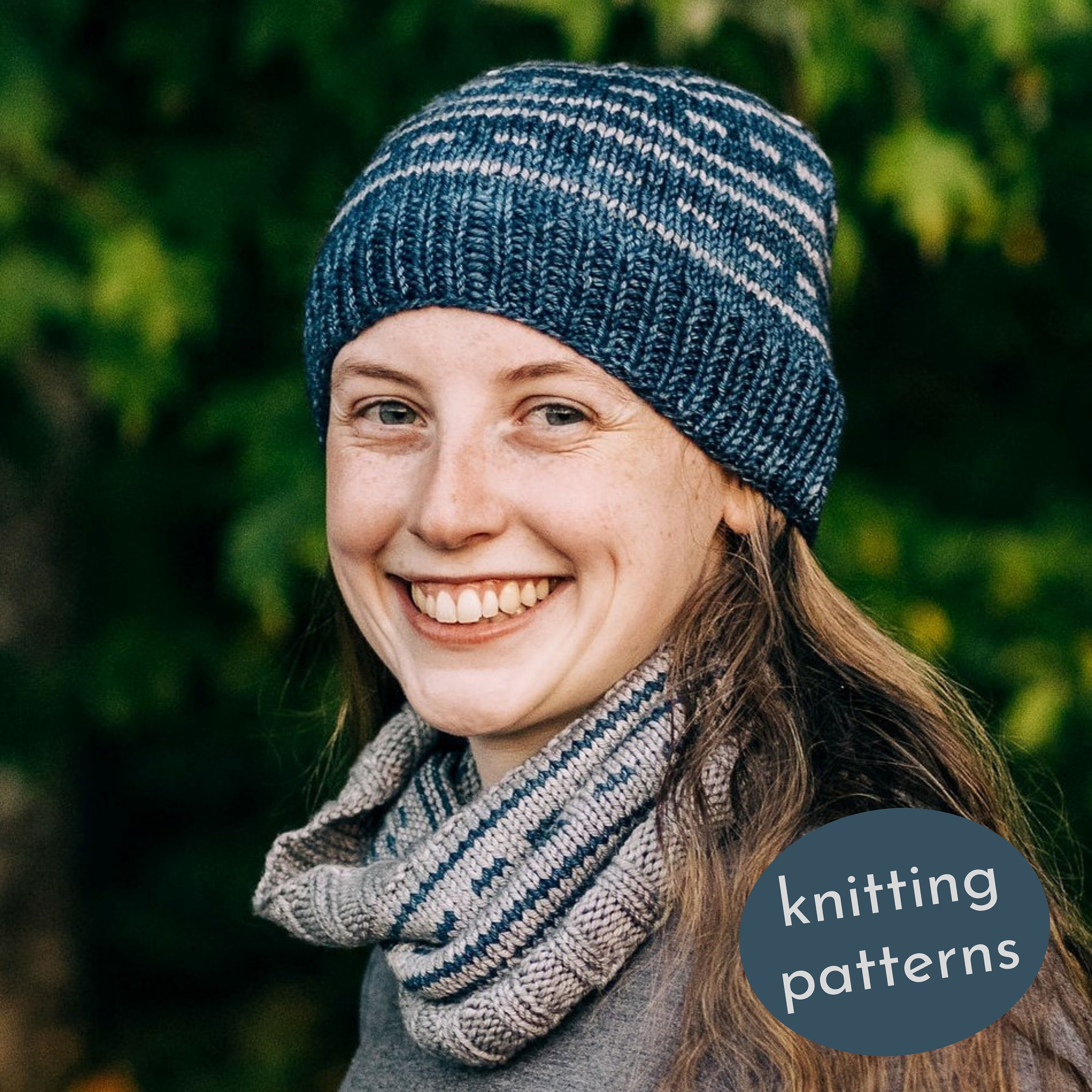 Hat Cowl Knitting Pattern Set // DK Weight Hat and Cowl // Easy to Knit ...