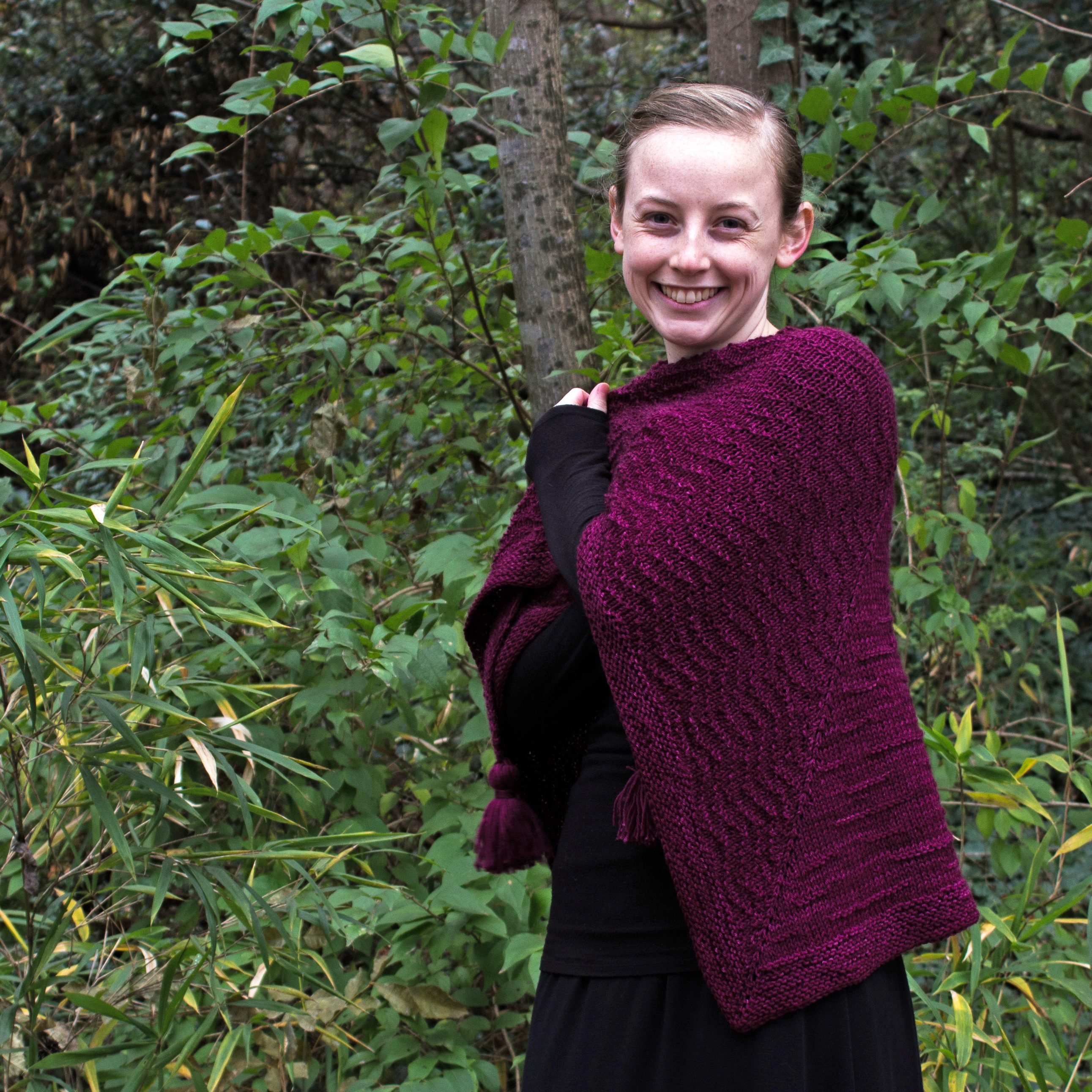 Cozy Shawl Knitting Pattern // Hand Knit Textured Shawl // - Etsy