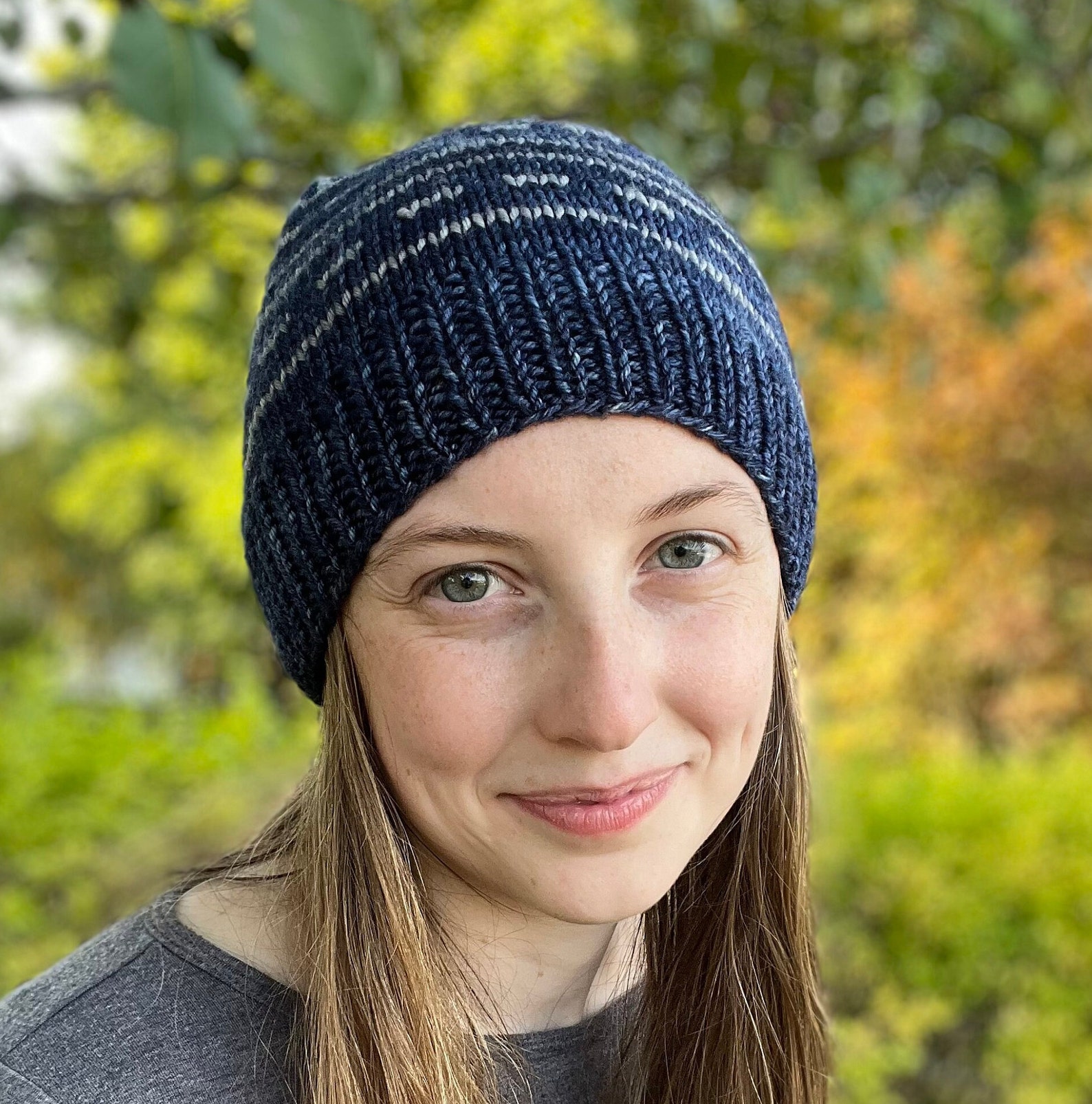 Simple Hat Knitting Pattern // DK Weight Hat // Colorwork Hat // Road ...