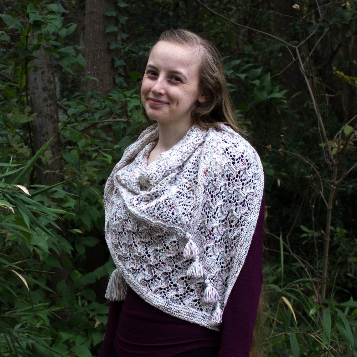 Beautiful Lace Shawl Knitting Pattern / Hand Knit Shawl With - Etsy