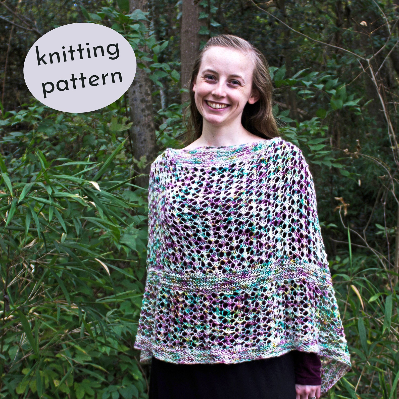 Simple Lace Shawl Knitting Pattern / Easy Lace Shawl / Crescent Shape ...