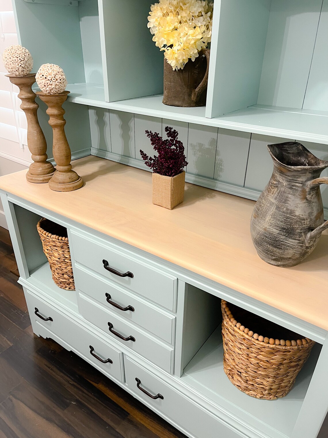 SOLD Do Not Buy Light Turquoise Hutch - Etsy