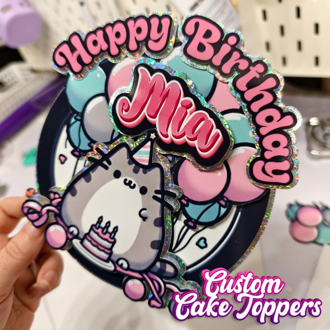 Chubby Cat Custom Cake Topper - Etsy