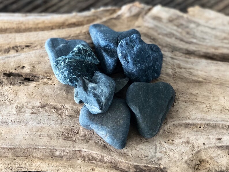 Black Heart Shaped Rocks | Etsy