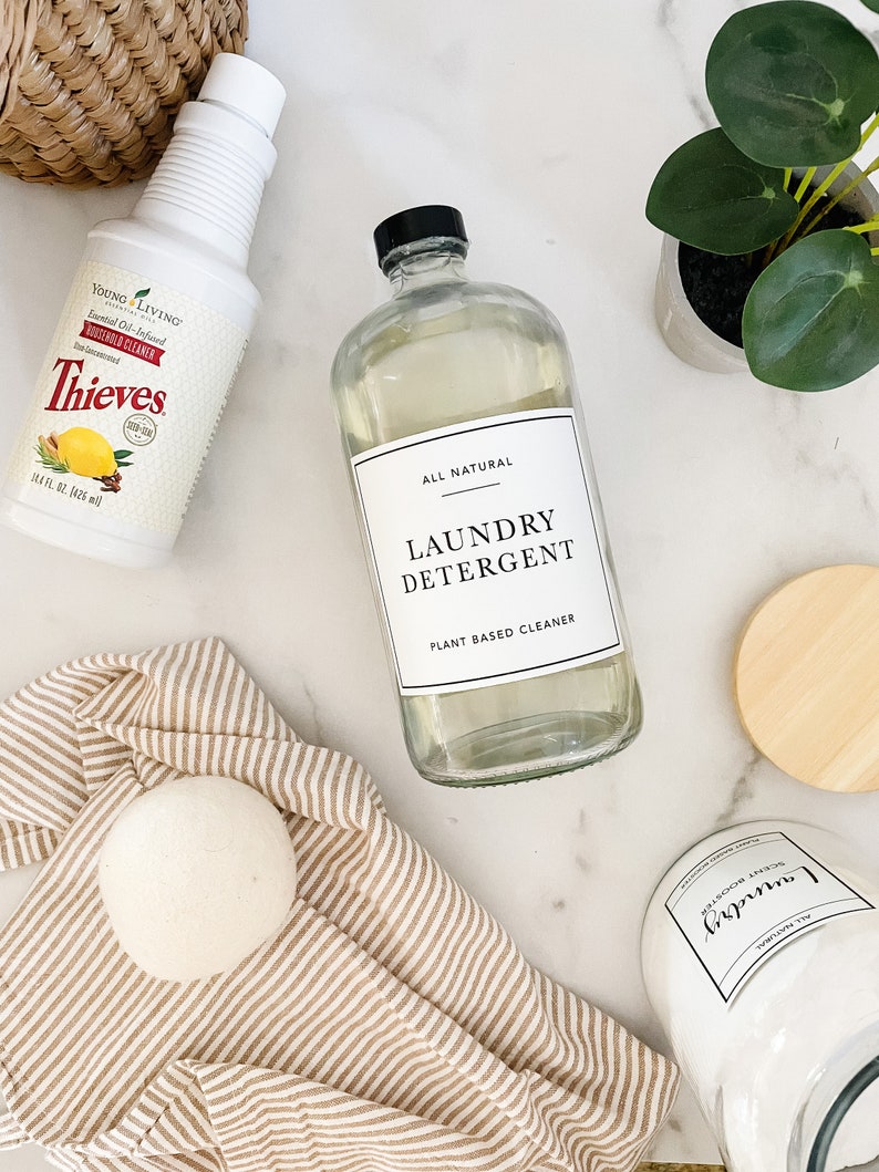 Square Laundry Detergent Label Modern Font Laundry Label - Etsy