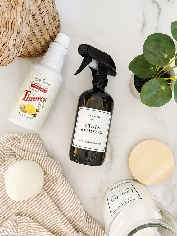 Laundry label Stain Remover Label Script font Paper & Party Supplies ...