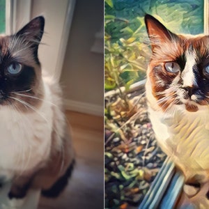 Custom Digital Pet Portraits - Digital File With Painted Effect - Etsy