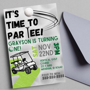 Golf Theme Party Invitation - Fully Editable and Custom - Etsy