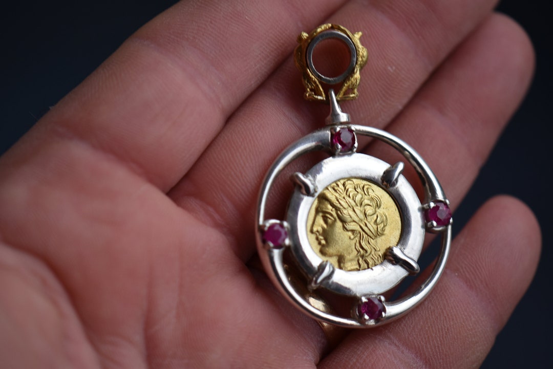 Apollo Medallion Exaltation & Illumination Amulet, Ancient Greek Coin ...