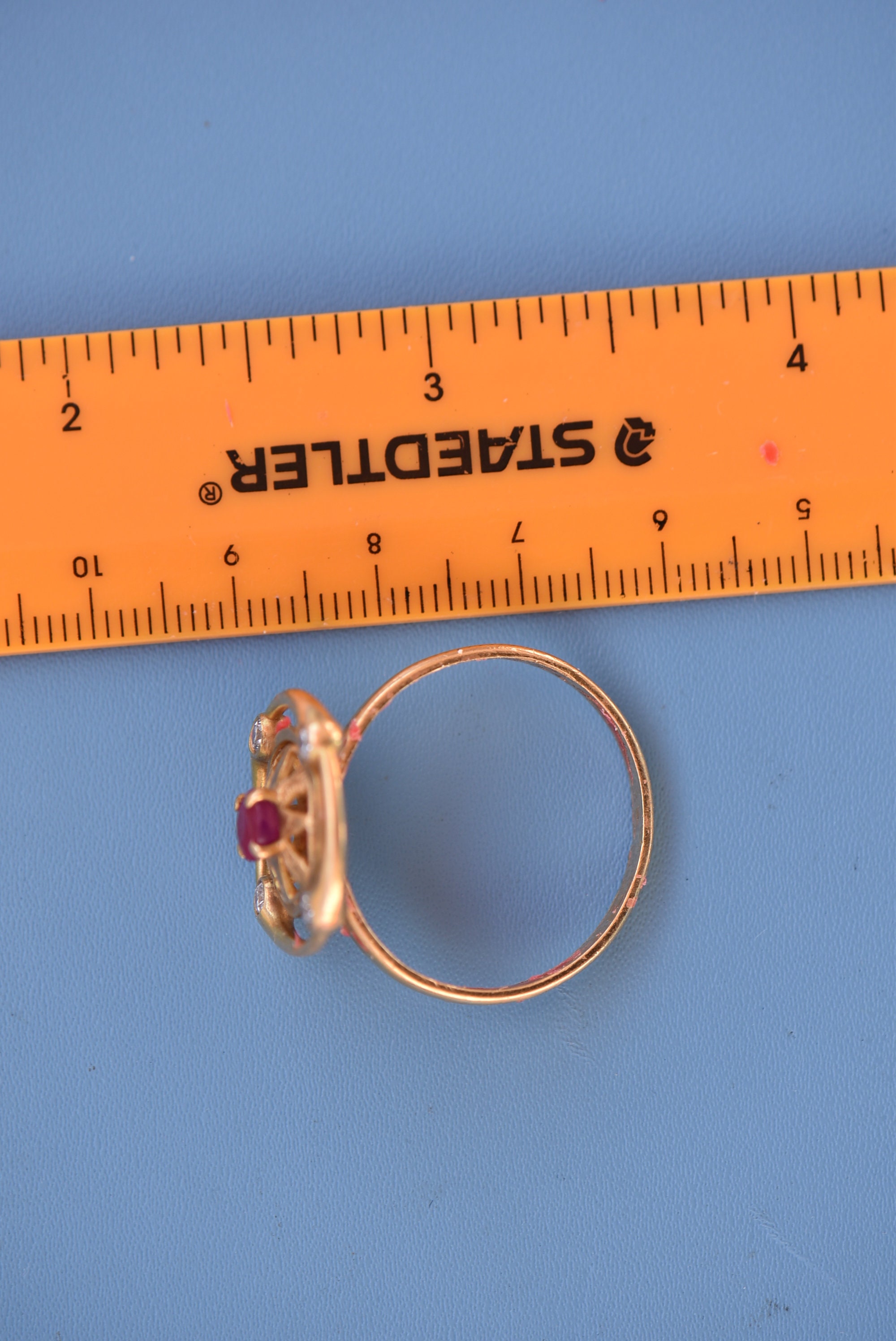 Solar Aura Ruby Ring 21k Ruby Diamonds - Etsy