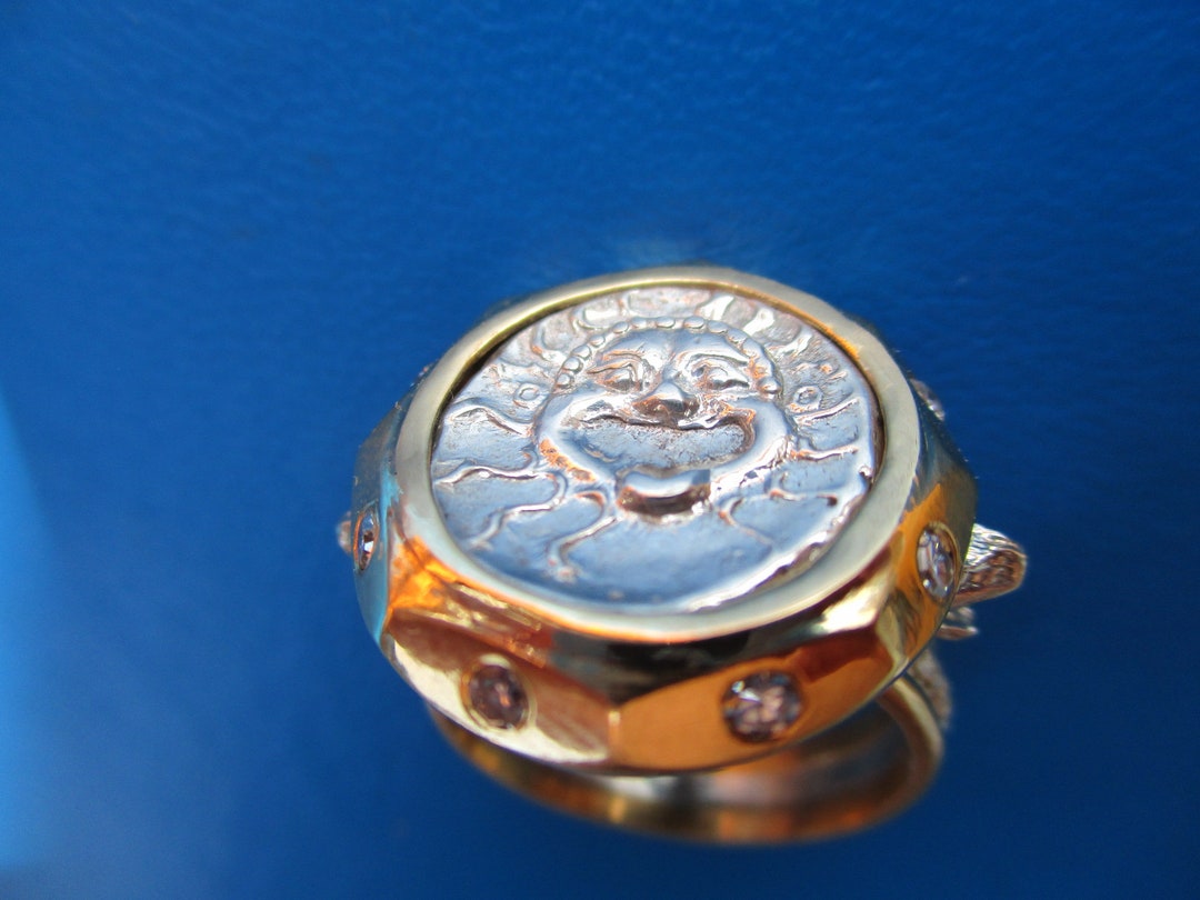 SOLD! Protection Talisman. 22.5 Ct. Gold Ring 8 Diamonds. Authentic ...