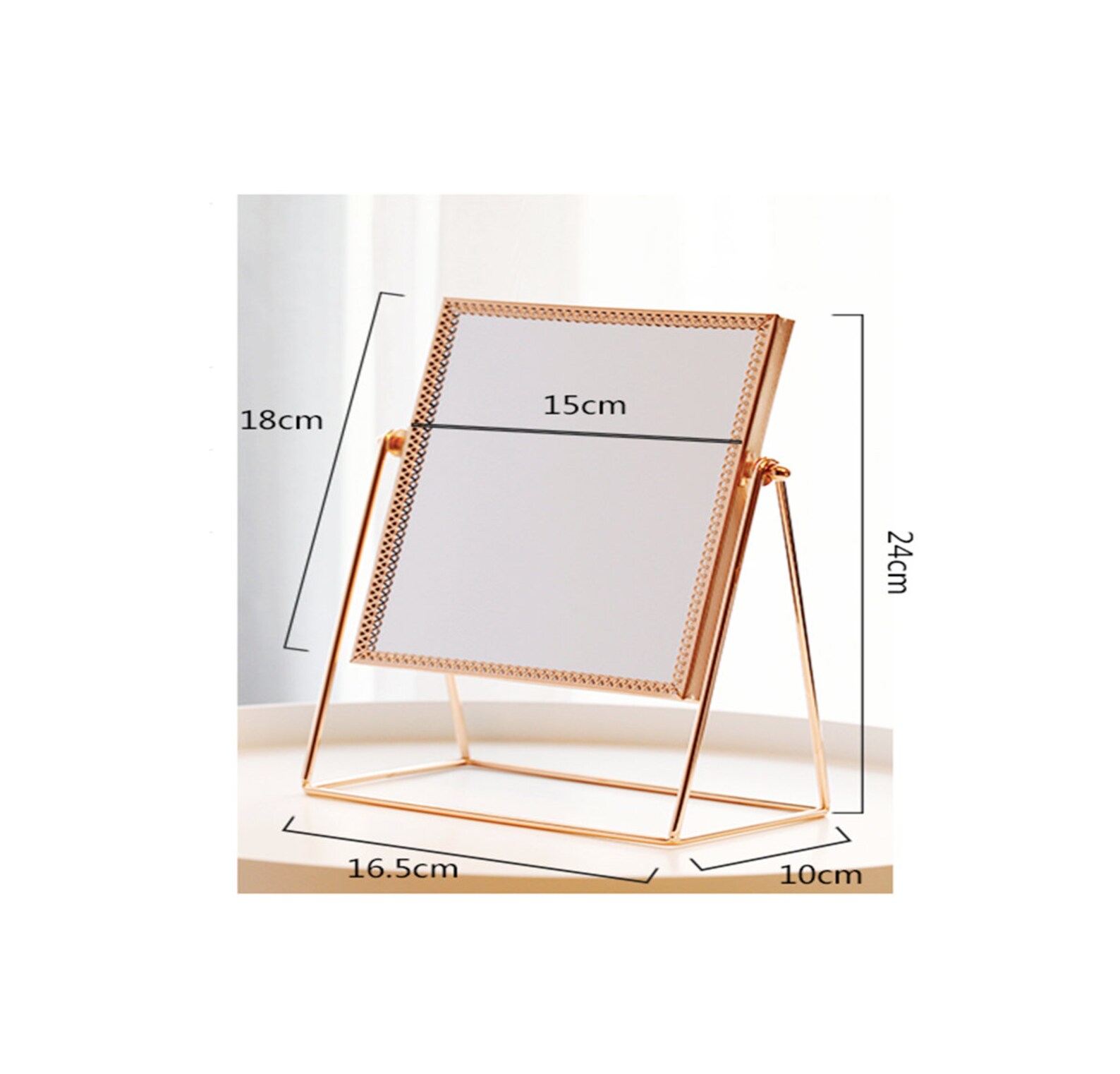 Brass Rectangle Mirrordesk Mirror With Heavy Brass - Etsy