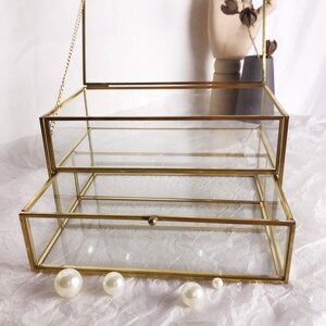 Bronze Rectangular Jew Box Cuboid Bronze Glass Container - Etsy