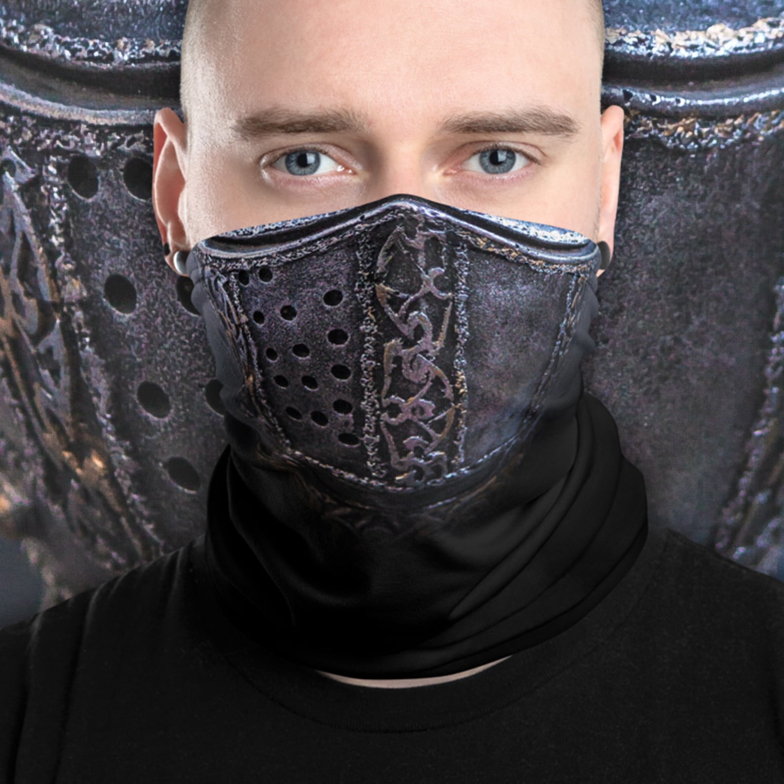 Medieval Knight Armor Washable Face Mask Jousting Black | Etsy