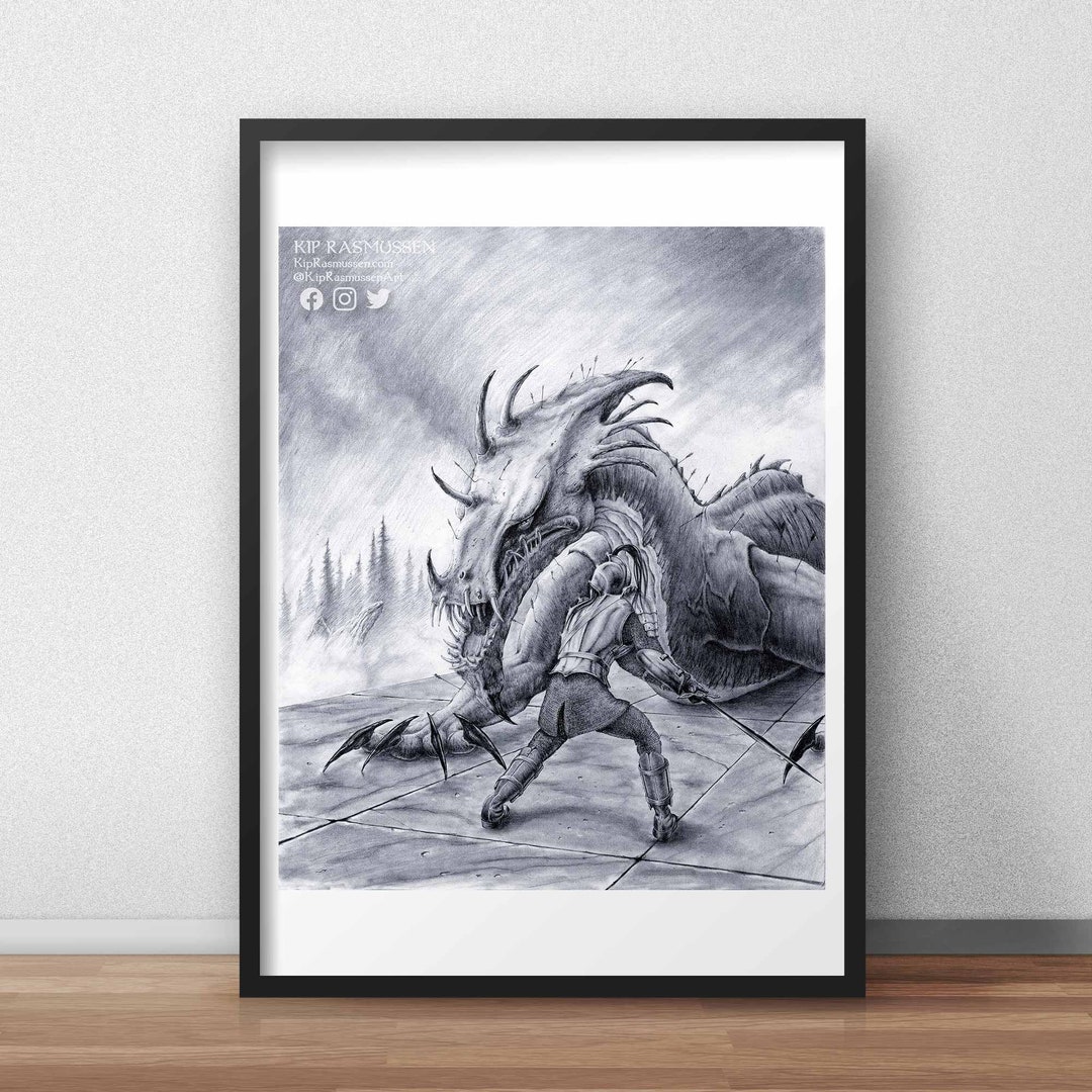Tolkien Art Print, the Lord of the Rings, the Hobbit, the Silmarillion ...