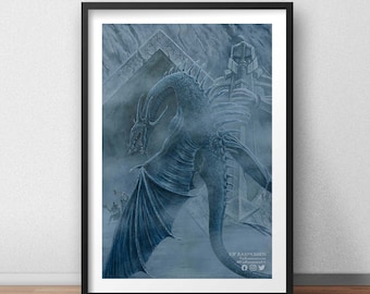 Tolkien Art Print the Lord of the Rings the Hobbit the | Etsy