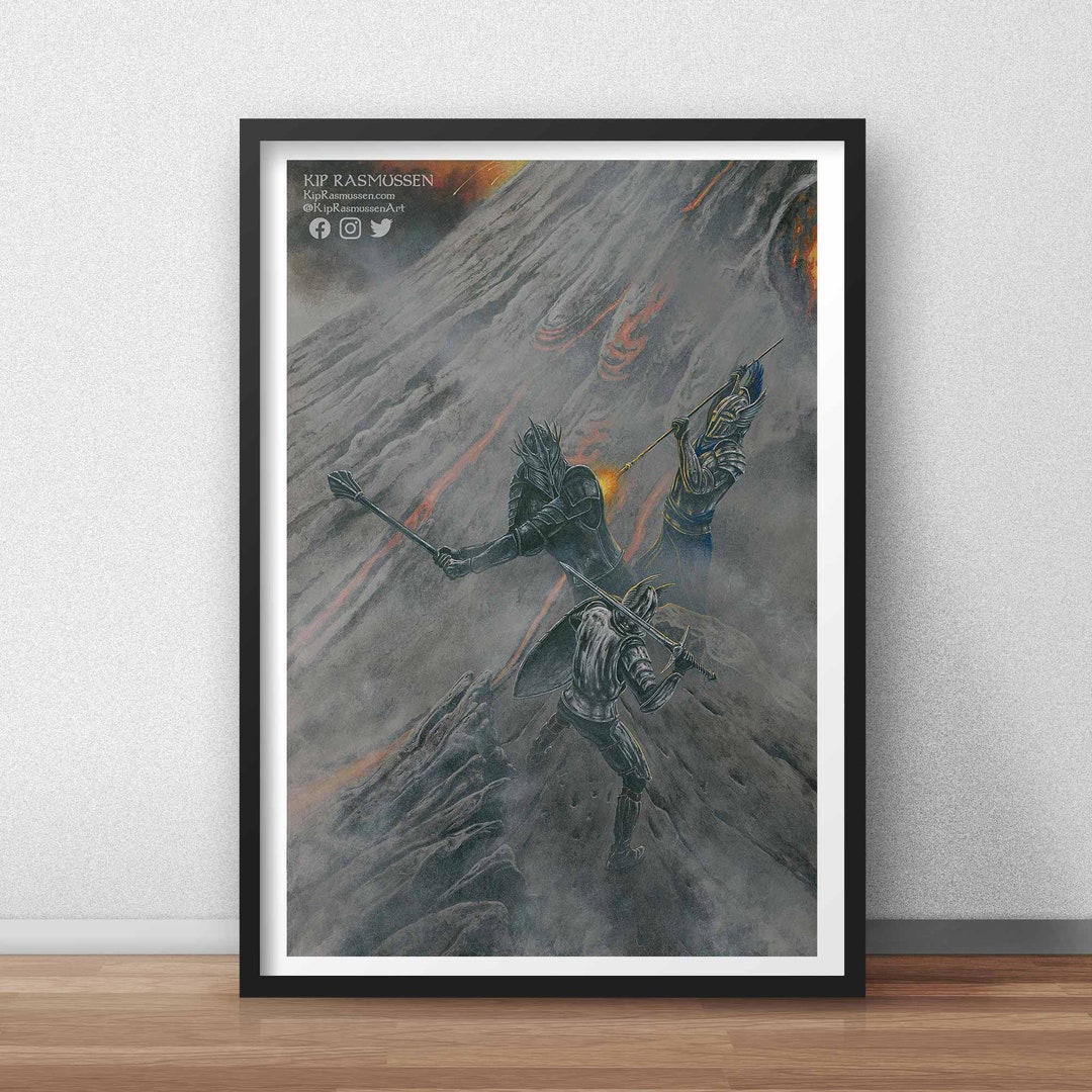 Tolkien Art Print, the Lord of the Rings, the Hobbit, the Silmarillion ...
