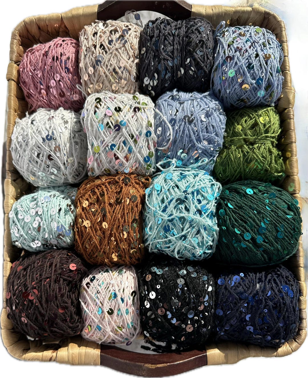 Royal Double Sequins Cotton Yarn, Nuno Felting, Knitting, Crochet, Art ...