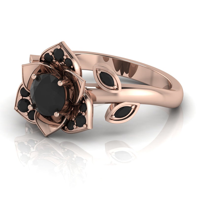 Black Onyx Flower - Etsy