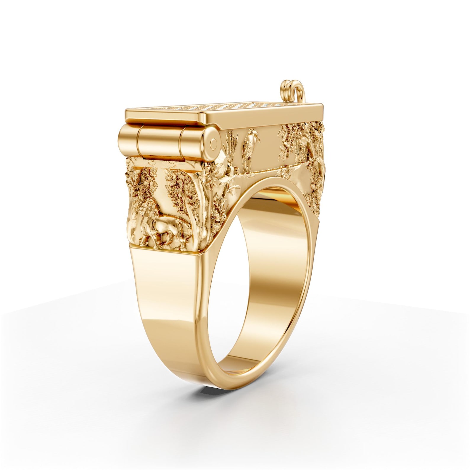 Antique Unique Openable Poison Box Ring Vintage Art Deco Ring ...