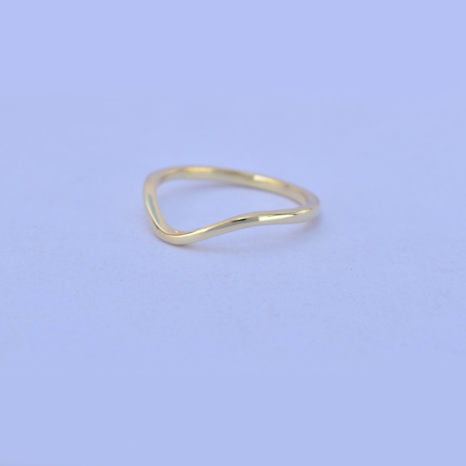 Curved Engagement Ring Curved Wedding Ring Curved Wedding Band | Etsy