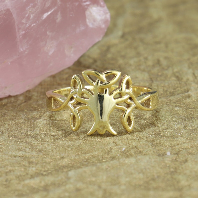 Celtic Knot Trinity Tree of Life Handmade Silver Ring Art - Etsy