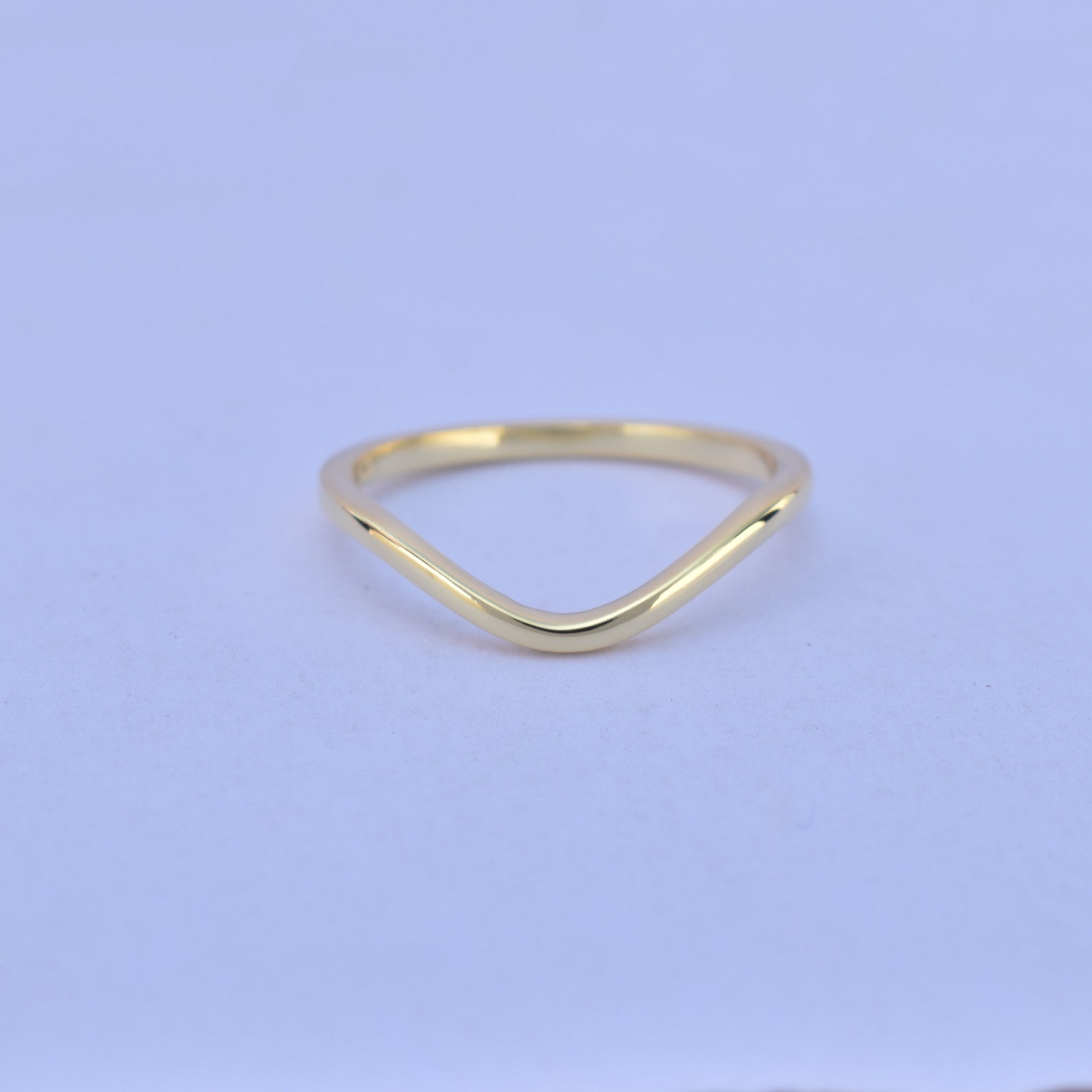 Curved Engagement Ring Curved Wedding Ring Curved Wedding Band | Etsy