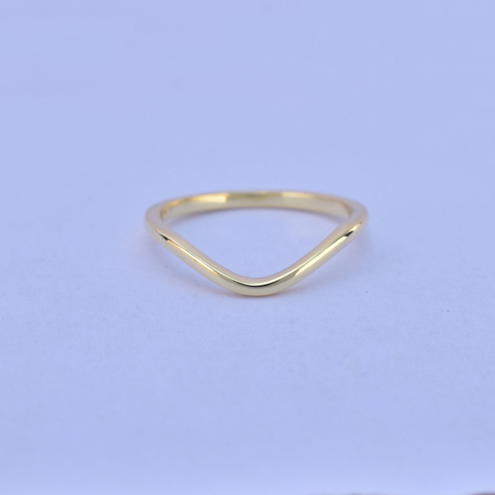 Curved Engagement Ring Curved Wedding Ring Curved Wedding Band | Etsy