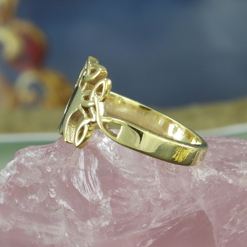 Celtic Knot Trinity Tree of Life Handmade Silver Ring Art - Etsy