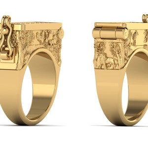 Antique Unique Openable Poison Box Ring Vintage Art Deco Ring ...