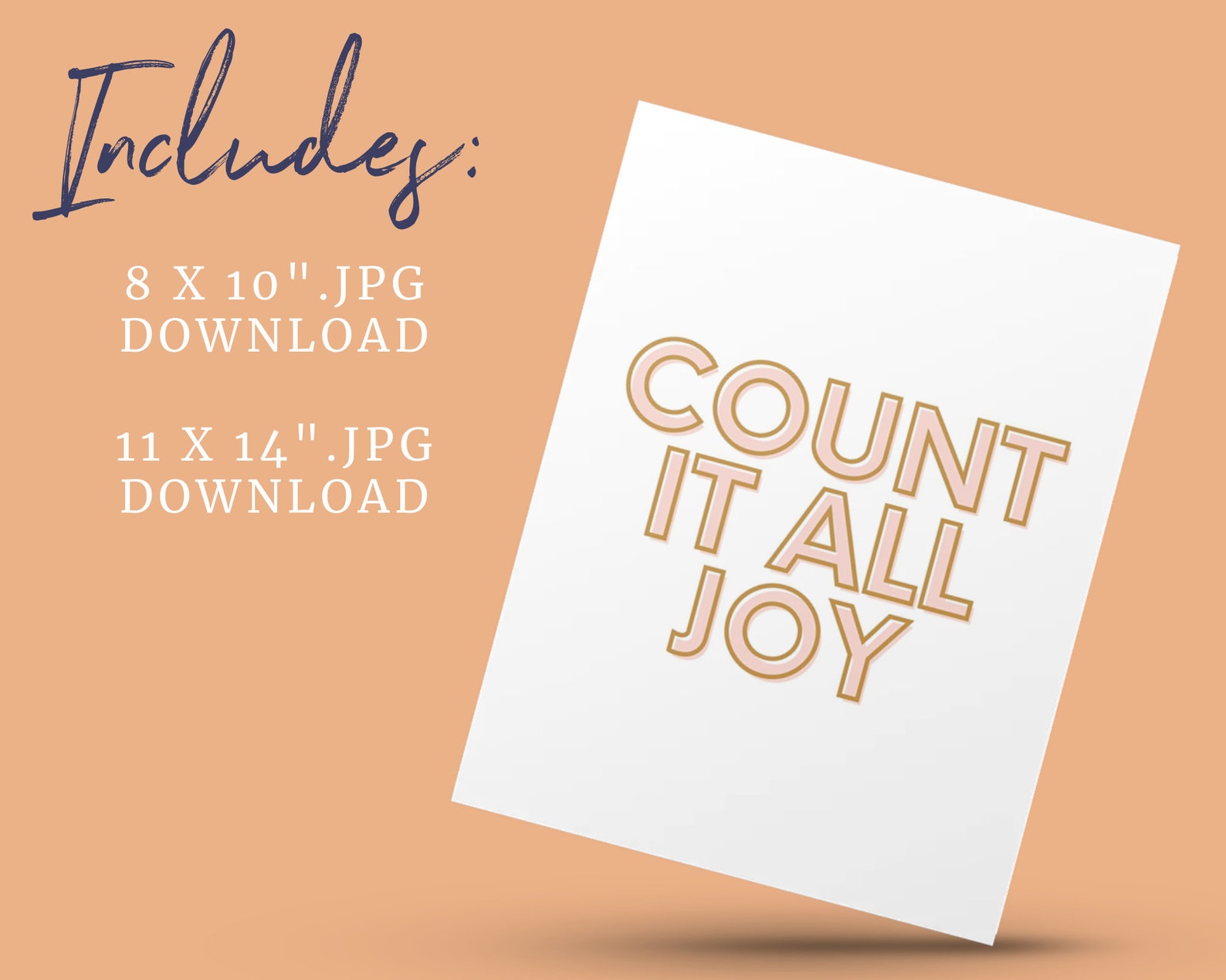 Count It All Joy Download, Printable Quote, Religious, Wall Decor ...