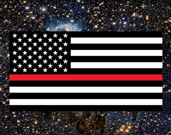 Thin Red Line Decal | Etsy