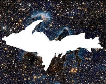 Upper Peninsula Silhouette Vinyl Decal - Etsy