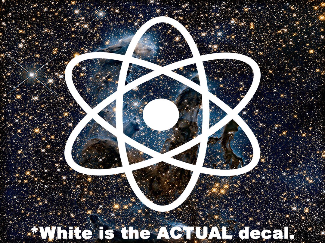 Atom Symbol Decal, Subatomic Particle - Etsy