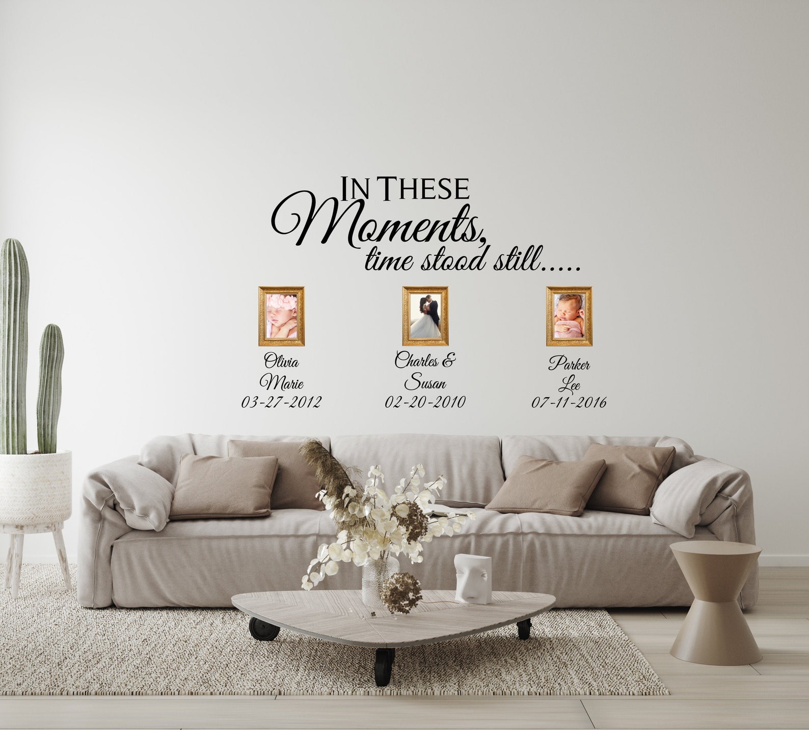 In These Moments Time Stood Still Wall Decal Custom Wall | Etsy