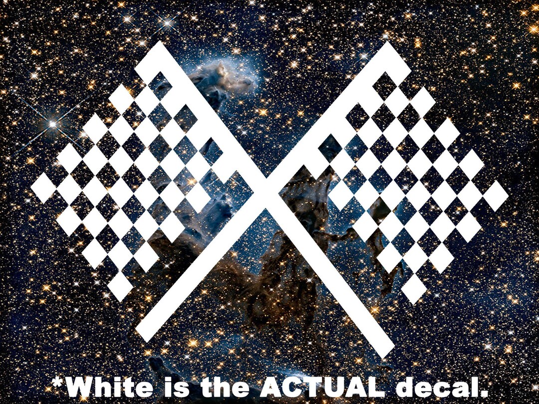 Checkered Flag Decal, Checkered Flag Decor - Etsy