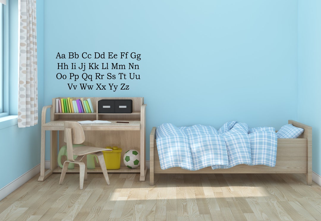 Alphabet Wall Decal, Alphabet Wall Art, Wall Decor - Etsy