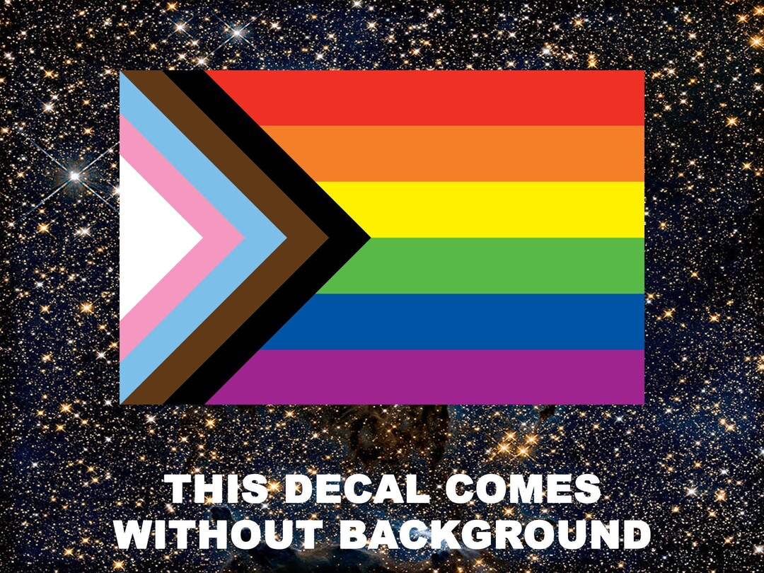 Progressive Pride Flag, LGBTQ+, Bumper Stickers for Car, Laptop, Cell ...