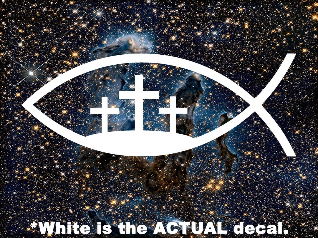 Jesus Fish Vinyl Decal, Christain Decor, Bumper Stickers for Car ...