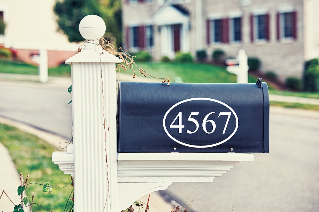 Custom Mailbox Numbers, House Address, Vinyl Decal, Car, Die Cut, Truck ...