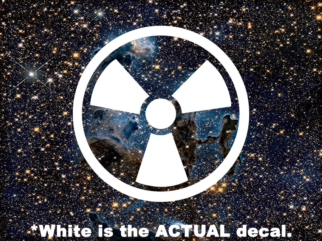 Radioactive Symbol Decal, Nuclear Radiation Decal, Radioactive Sticker ...