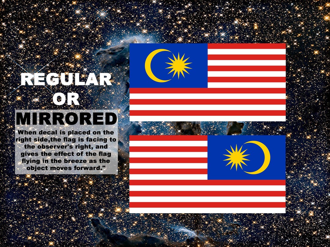 Malaysia Flag, Malaysian Decor, Bumper Stickers for Car, Laptop, Cell ...