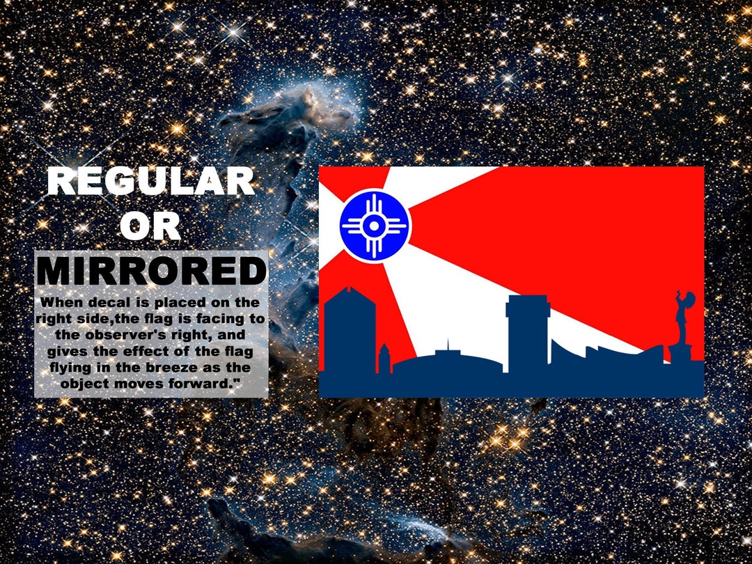 Wichita Flag, Kansas State, Vinyl Sticker, Car, Truck, Laptop, Phone ...