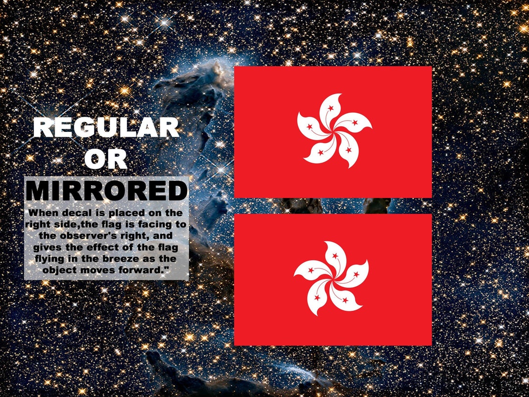 Hong Kong Flag, Hong Kongese Decor, Bumper Stickers for Car, Laptop ...