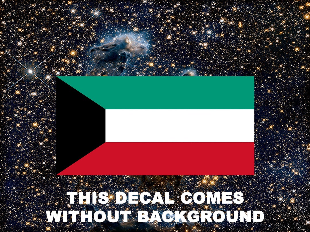 Kuwait Flag, Kuwaiti Decor, Bumper Stickers for Car, Laptop, Cell Phone ...