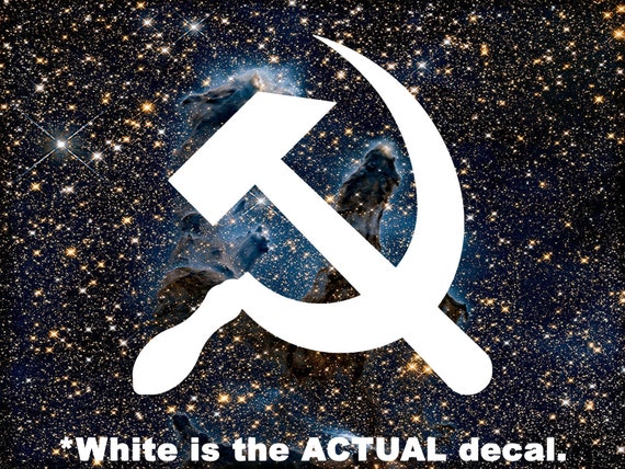 Soviet Union Vinyl Decal Hammer and Sickle Bumper Stickers | Etsy