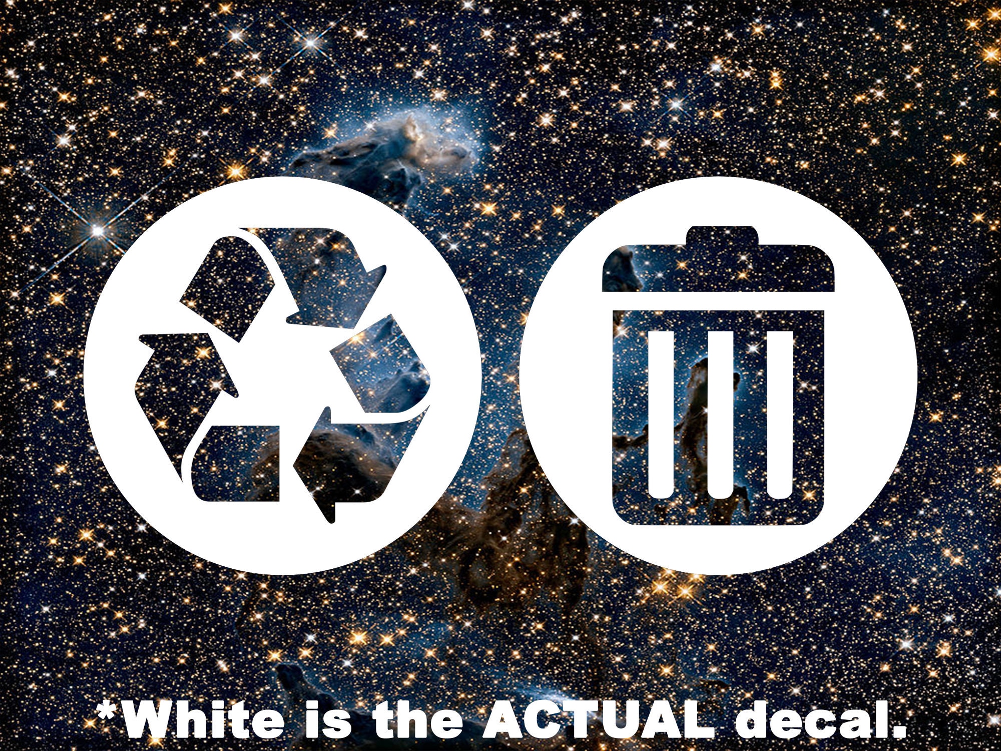 Recycle and Trash Vinyl Decal Set Tilt Out Can Double Bin - Etsy