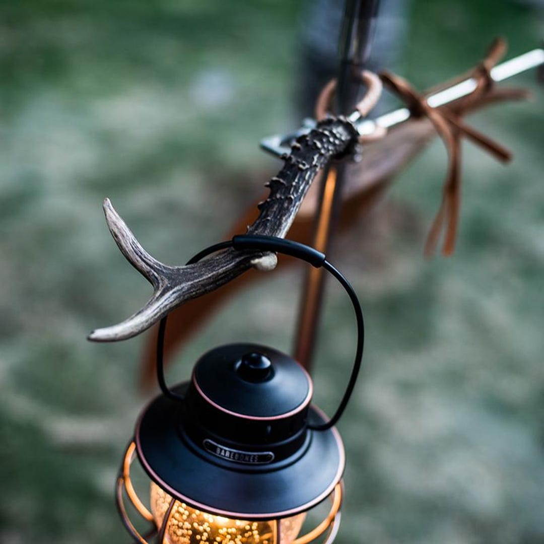 Reforged Handcrafted Deer Antler Hooks Outdoor Camping Hooks Lantern ...