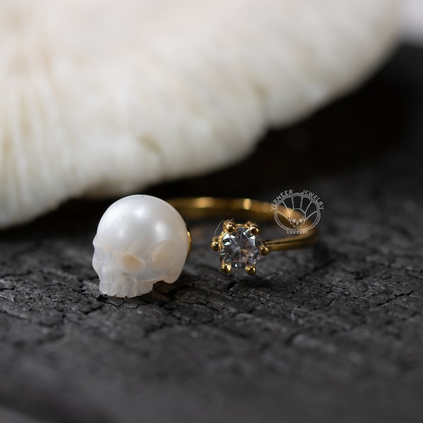 Gold Skull Ring - Etsy
