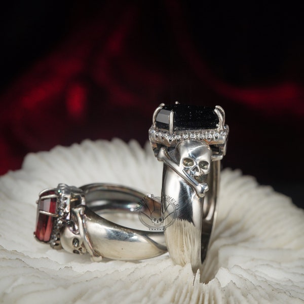 Onyx Skull Ring - Etsy